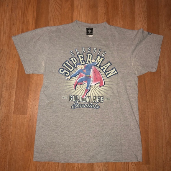 DC Comics | Shirts | Vintage 997 Grey Superman Graphic Tshirt Size L ...